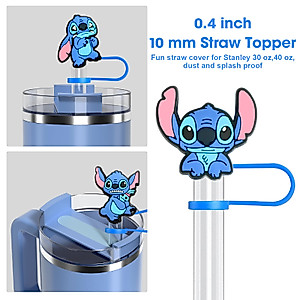 10 mm Straw Cover Cap for Stanley Cup 30 Oz 40 Oz, 5 Pcs Straw Topper for Tumbler, Funny Tip Covers for Stanley Cup Accessories