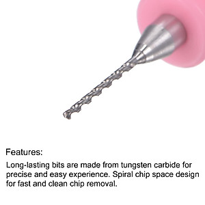 uxcell Micro PCB Drill Bit Set 0.8mm 0.9mm, 1/8" 3.175mm Shank Tungsten Carbide CNC Engraving Print Circuit Board Drill Bits Rotary Tool 20pcs