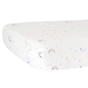 Hello Spud - Man on The Moon Fitted Crib Sheet Organic Cotton Jersey - Super Soft