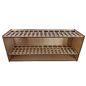 Paintbrush Organizer - 67 Holes Paint Brush Holder For Artist | Brush Display Tray Rack | Wall Mount Or Freestanding Desk Organizer Stand Holder | For Pencils, Pens, Paint Brushes, Modeling Tools