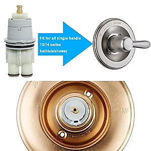 RP46074 Shower Universal Valve Cartridge Assembly for Delta Shower and Tub 13/14 Series Faucet, Replacement Part for Delta Monitor Cartridge, Include RP22734 Bonnet Nut Replacement