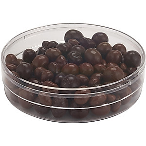Pioneer Plastics 173C Clear Round Plastic Container with Frosted Bottom, 6" W x 1.375" H