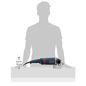 BOSCH 1893-6 9 Large Angle Grinder with Rat Tail Handle, Black,grey,green