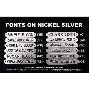 HALTER PLATE XLARGE THICK Notched Brass or Nickel Silver I.D. Plate .050" Thick Custom Engraved