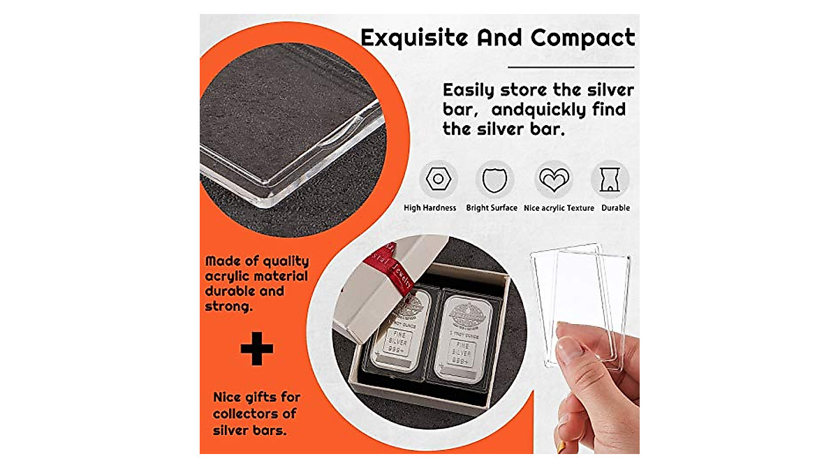 Silver Bar Cases - 1 oz Acrylic Storage Boxes for Collectors
