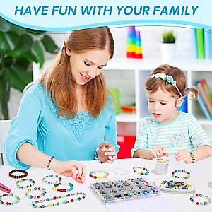 cridoz 1710 Pieces Crystal Glass Beads for Jewelry Making and Crafts, Colorful Beads for Bracelets, DIY Crafts and Home Ornaments