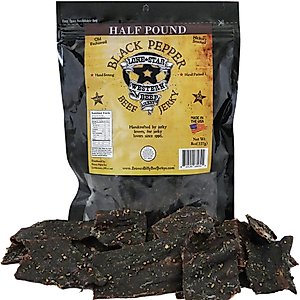 Lone Star Black Pepper Beef Jerky - 8 oz Resealable Bag - Classic Handcrafted Flavor - Made in the USA