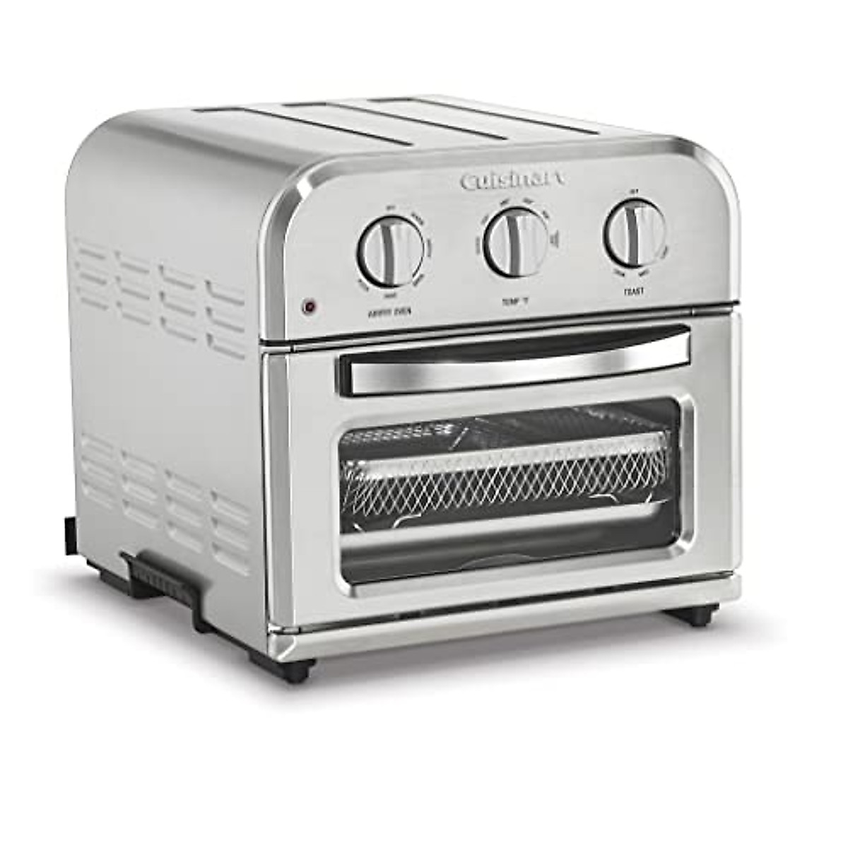 Cuisinart TOA-26 Compact Airfryer Toaster Oven, 1800-Watt Motor with 6-in-1 Functions and Wide Temperature Range, Large Capacity Air Fryer with 60-Minute Timer/Auto-Off, Stainless Steel