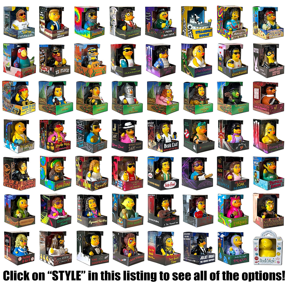 CelebriDucks - Material Bird - Floating Rubber Ducks - Collectible Bath Toy Gift for Kids & Adults of All Ages