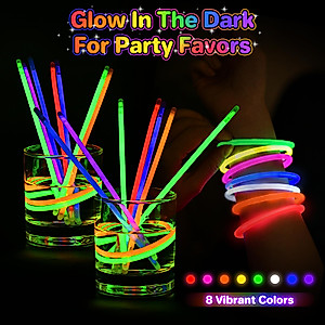 SpringFlower 480 PCS Glow Sticks Bulk Glow Sticks Bracelets For Party Favors Supplies,Neon Party Favors for Glow Party, Wedding, Concert, Raves and Birthday