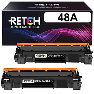 RETCH Compatible Toner Cartridge CF248A 48A 2 Black Replacement to use with HP CF248A 48A for MFP M28W M28A M29A M29W Pro M15W M15A M16a M16w CF248A Laser Printer (2 Pack)