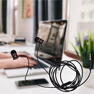 DaKuan 3 Packs Earbud Headphones with Remote & Microphone, in Ear Earphone Stereo Sound Tangle Free for Smartphones, Laptops, Gaming, Fits All 3.5mm Interface Device with Type-C Adapter