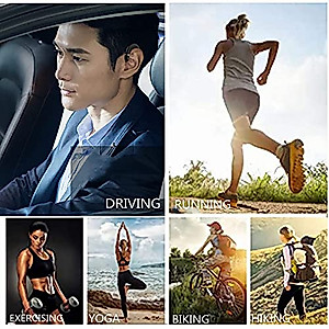 Sunffice Ear Hook Bluetooth Wireless Headphone,Non Ear Plug Headset with Microphone,Single Ear Noise Cancelling Earphones Painless Wearing for Android Smartphones,iPhone14 13 12 11 X 8 (Black)