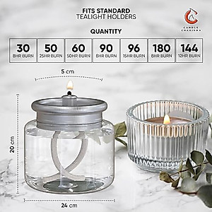 Candle Charisma Disposable Liquid Candles - Oil Tea Lights with Extended 8 Hour Burn Time - Dripless Liquid Candle, Smokeless Clean Burning Fuel, 180 PCS