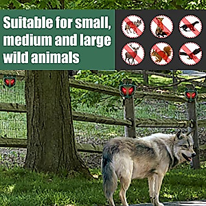 Solar Animal Repellent, Animal Repeller to Keep Skunk, Deer, Raccoon, Coyote, Fox Away from Garden Yard Farm Chicken Coop, 2Pack Deer Repellent Devices