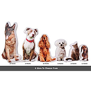 Printtoo Custom Photo Pillow, Unique Birthday Gift Decor, Pet Memorial Pillow Custom, Personalized Shaped Pillow, Pet Portrait Dog Pillows 3D Printing Pillow-14X14