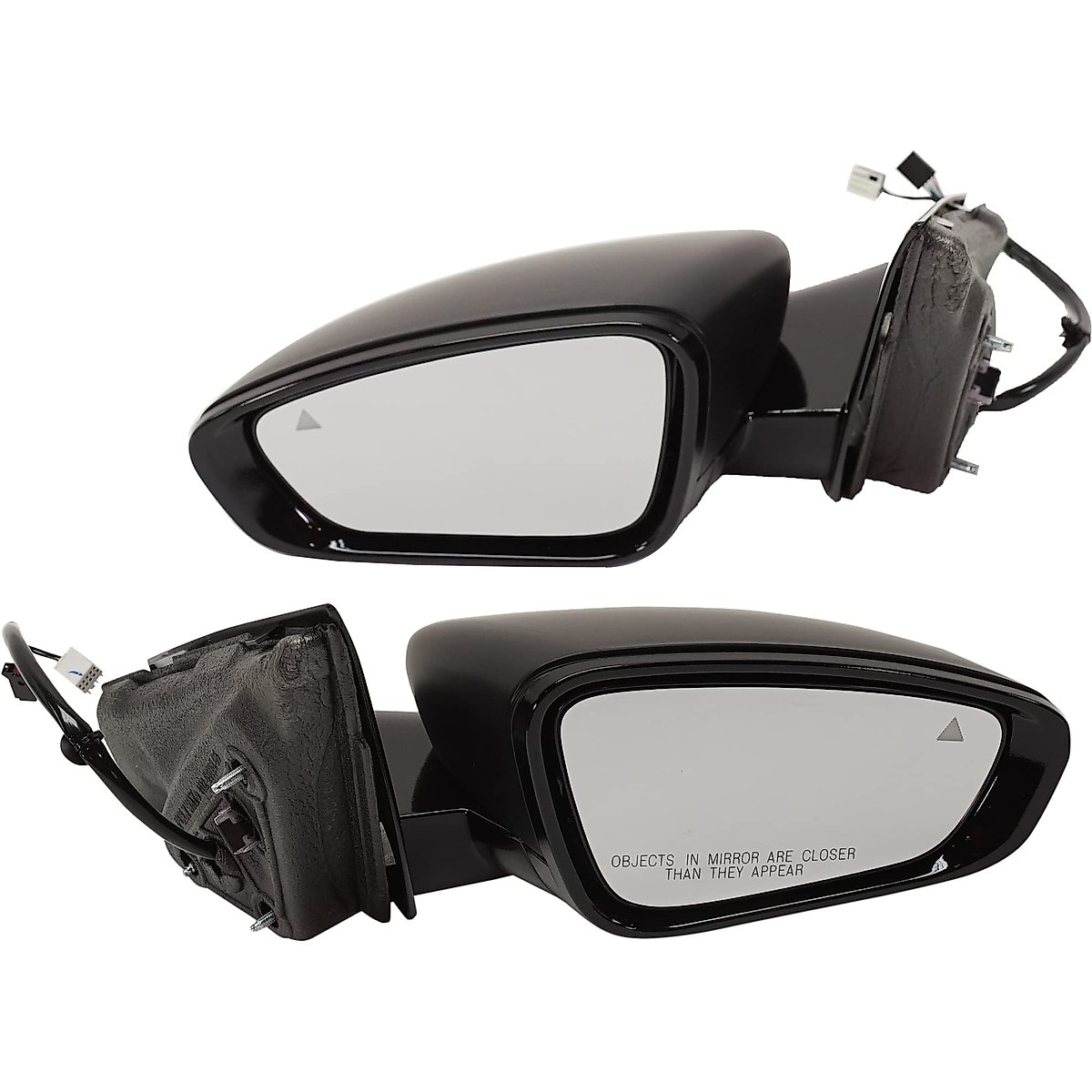 Kool Vue Driver & Passenger Side Power Heated Mirrors for Chrysler 200 2015-2017 With Blind Spot Monitor; Without Signal Light, Memory, Puddle Lamp & Auto-Dimming Paintable
