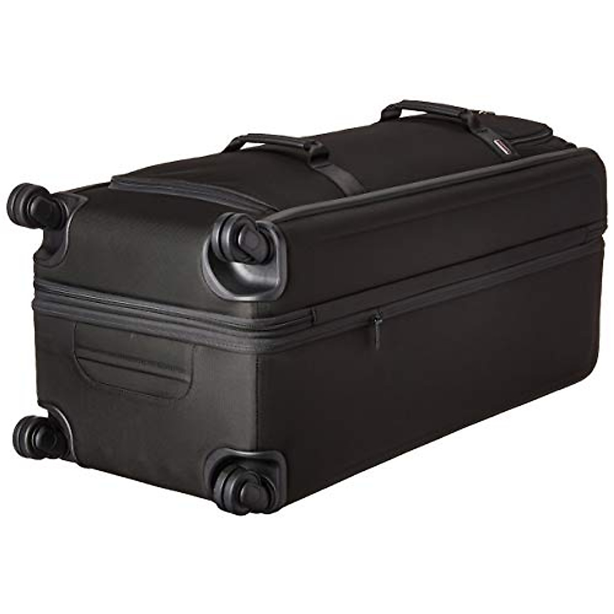 TUMI Alpha 3 Tall 4-Wheel Duffel Packing Suitcase - Features Zip Divider and Large Mesh Zip Pocket - Rolling Luggage for Men and Women - Black