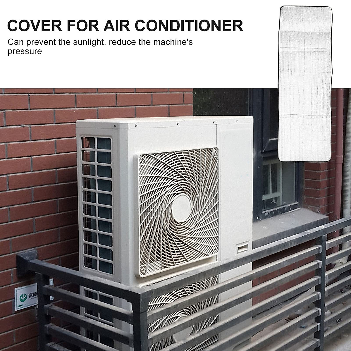 Air Conditioner Cover Cover Outdoor Air Conditioning Sun Shade Protection Silver 125x35cm Useful Tool