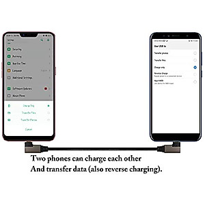 AAOTOKK 90 Degree USB 3.1 Type C Cable Right & Left Angled 3.1 USB Type C Male 4K@60Hz Gen 2 Extension Cable Supports Charging,Data,Audio,Video Cable for Laptop & Tablet & Mobile Phone.(0.3M/1Ft)