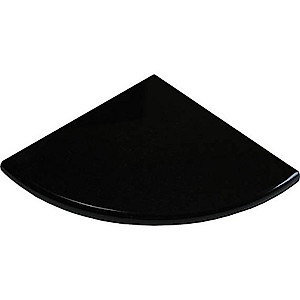Tenedos Premium Quality Absolute Black Granite Corner Shelf Both Side Polished 9 Inch (1) Maintenance Free, Stain Resistant