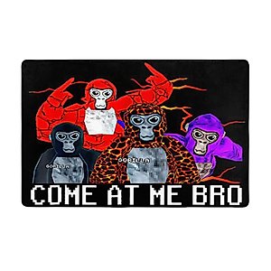 Generic Gorilla Tag Flannel Carpet 60""x39"" Gorilla VR Game Multifunctional Anti-Slip Rug for Living Room Bedroom Children's Room