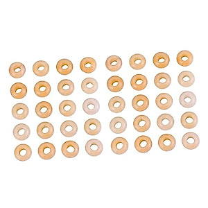 EXCEART 40 Pcs Color Beads Bulk Bracelets Bangles Making Agate Beads Blue Lace Agate Beads Gemstone Donut Loose Beads Jewelry Beads Beading Kits Round Beaded Black Onyx Accessories