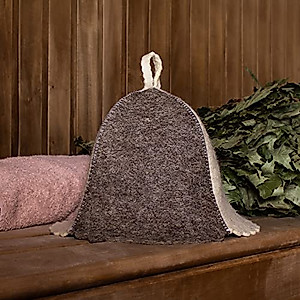 ASKOLD Wool Sauna Hat Gray White Colors - Sauna Hat Finnish - Ukraine Sauna Hat Wool - Russian Banya Hat for Men - Sauna Hat for Men - Sauna Hats Russian