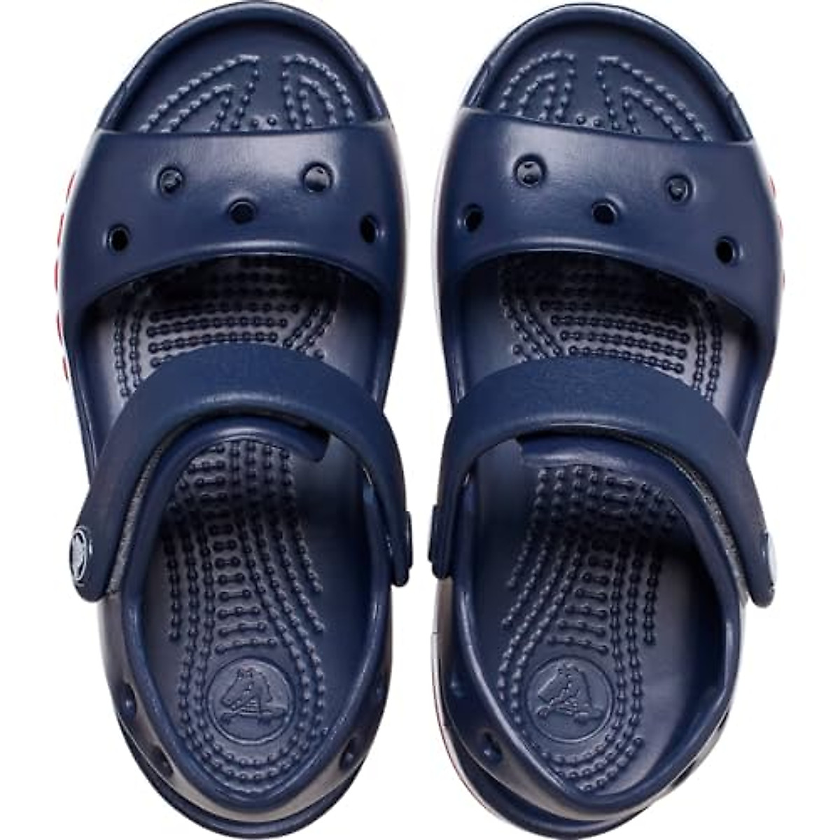 Crocs Unisex-Child Bayaband Sandals, Navy/Pepper, 9 Toddler