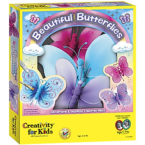 Creativity for Kids Beautiful Butterflies - Make Your Own Butterfly Wall Art & Decor (Packaging May Vary)