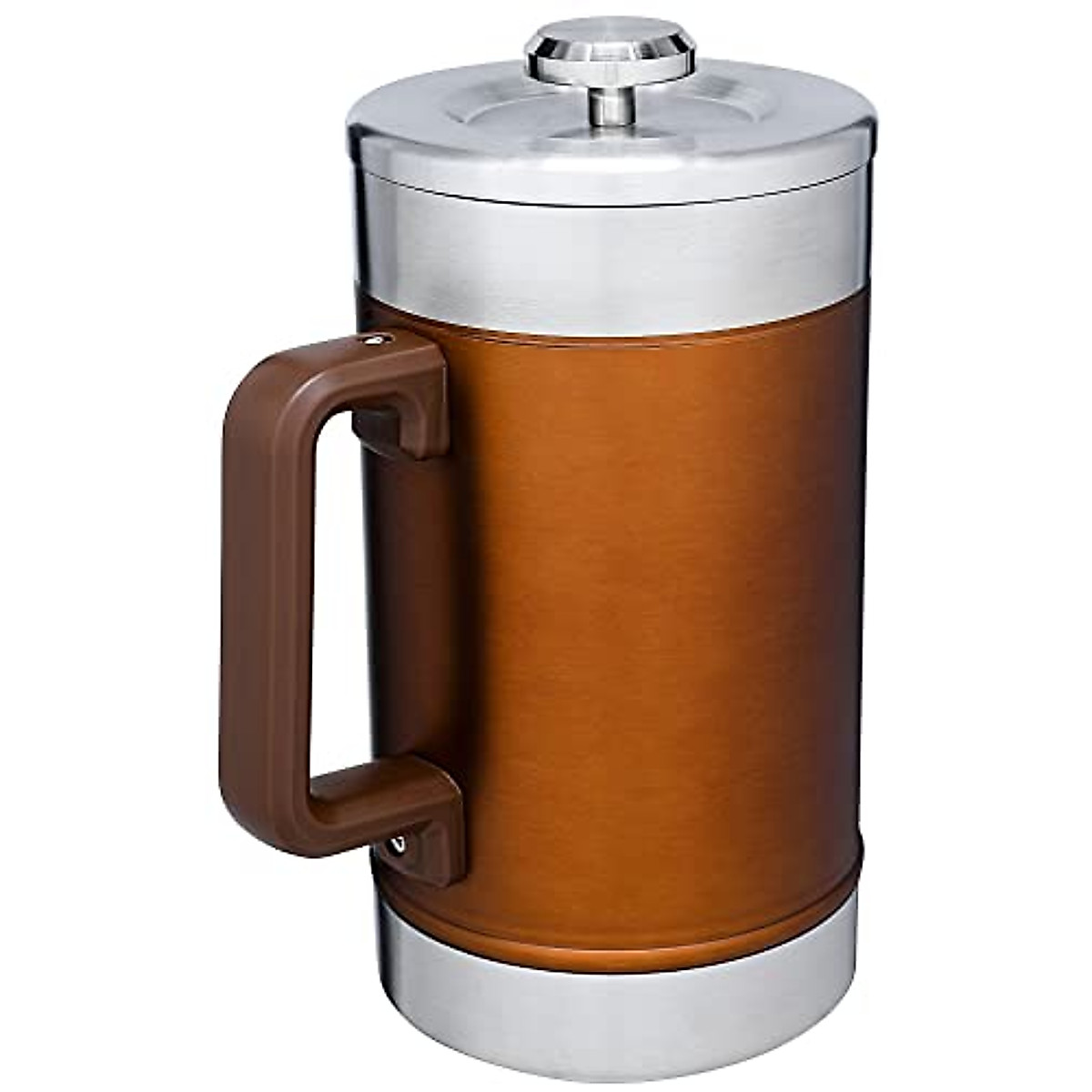 Stanley French Press 48oz with Double Vacuum Insulation, Stainless Steel Wide Mouth Coffee Press, Large Capacity, Ergonomic Handle, Dishwasher Safe, Maple