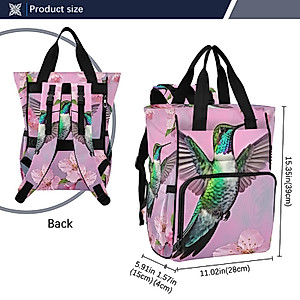 xigua Bird Hummingbird Diaper Bag Backpack Multi Function Baby Changing Bags Waterproof Large Capacity Travel Back Pack for Mom Dad