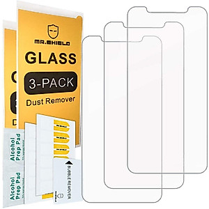 Mr.Shield [3-PACK] Designed For iPhone 11 Pro, iPhone X/iPhone XS [Tempered Glass] Screen Protector [0.3mm Ultra Thin 9H Hardness 2.5D Round Edge] with Lifetime Replacement