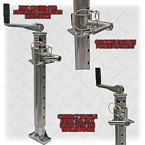 The Ultimate Trailer Jack - 2000lbs, Topwind, 28" Lift