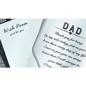 Father Of The Bride Handkerchief Gifts To Dad Wedding Gift From Daughter, White Handkerchiefs For Bridal's Father, Wedding Keepsake For Perfect Moments