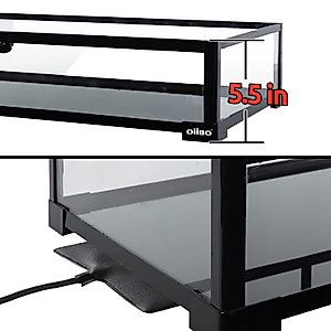 OIIBO 180 Gallon Large Glass Reptile Terrarium, 48" x 24" x 36" Tall & Wide Reptile Tank Front Opening Terrarium Tank with Double Sliding Door Top Screen Ventilation Reptile Habitat