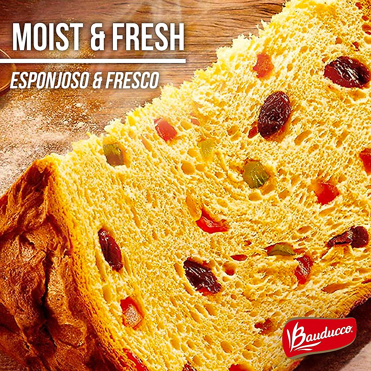 Bauducco Mini Panettone - Moist & Fresh Holiday Cake - Traditional Italian Recipe With Candied Fruit & Raisins - 2.8oz