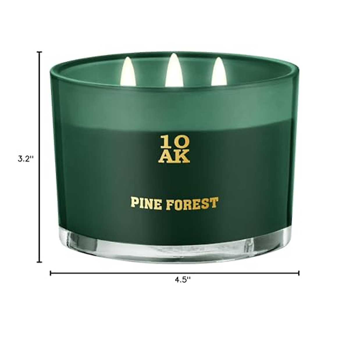 1OAK Pine Candle - 3 Wick Candle (12.4oz) - Pine Scented Candles - Large Soy Wax Scented Candle - Luxury Candles for Home - Triple Wick Candle - Housewarming Gift for Women and Men