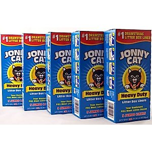 Jonny Cat Litter Box Liners, Heavy Duty, Jumbo 5 Per Box (5 Pack/Boxes)