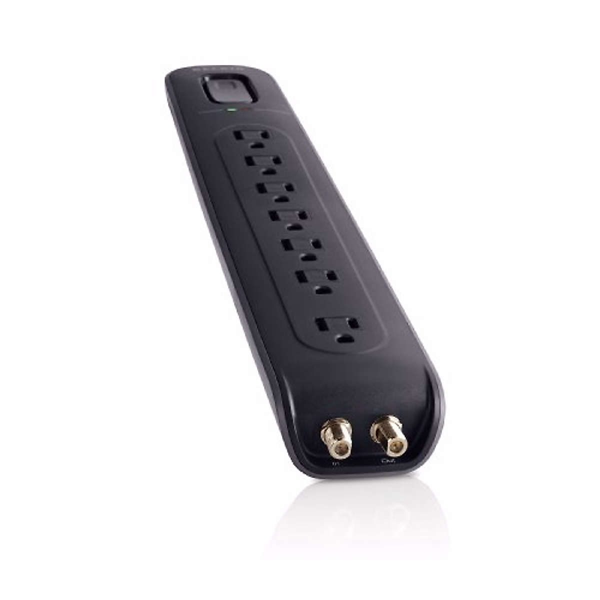 Belkin AV Power Strip Surge Protector and Coaxial Protection, 4ft Cord, Black
