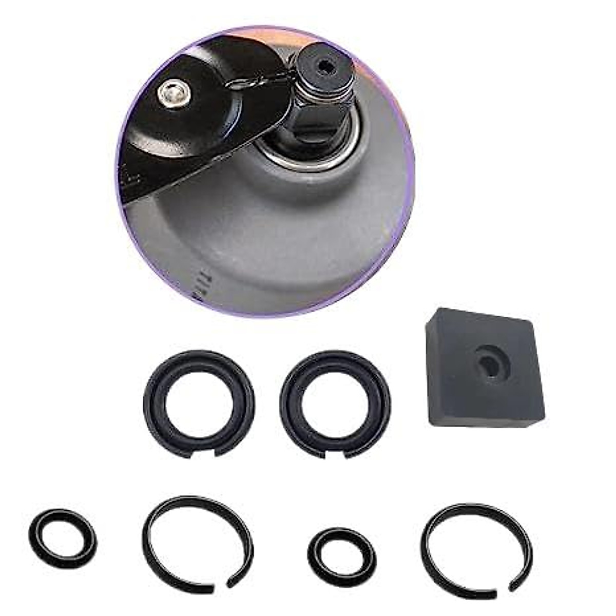 (8 Sets) 3/8" Impact Retaining Ring Clip Friction Ring with O-Ring for Milwaukee Electric/Pneumatic Type Impact Wrench, Retainer Ring Anvil Install Tool Included