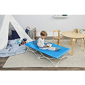 Regalo My Cot Pals Small Single Portable Toddler Bed , Raccoon, Blue , 48x24.5x9 Inch (Pack of 1)
