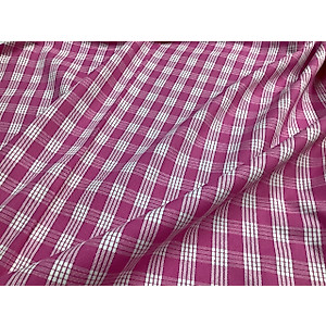 Pink Palaka Hawaiian Print Fabric by The Yard