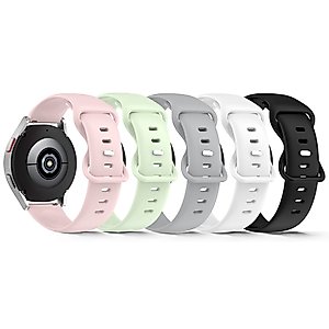 FitTurn Wrist Strap Compatible with Huawei Watch GT3 42mm/GT2 42mm Watch Band for Honor Magic 2 42mm,Wrist Band for Honor ES Silicone Bracelet (Small Size, 5 Pack B)