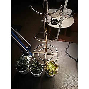 6-Mug Holder, Kitchen Mug ， Coffee Mugs & Teacup Storage Rack, Coffee Counter Bar Accessory & Kitchen Countertop Organizer, Gold