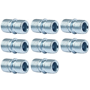 Coufce 8 PCS 1/2 Inch / 12.7mm Diameter Metal Rack Connector, Coarse Thread 0.019"/ 0.5mm Thick Shelving Connectors, Pole Connector, Wire Shelf Pole Connectors for Shelf Unit, Wire Rack Shelving