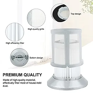 Sgizoku Replacement Filter for Bissell 2156A、1665、16652、1665W Zing Canister Vacuum Cleaner, Compare to Part 1613056 (2 Pack and 1 brush)