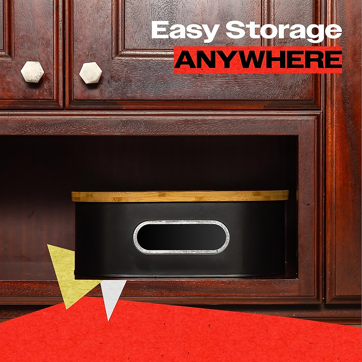 ANGORA BRANDS Bread Boxes - Wooden Bread Box - Stylish Bread Keeper - Bread Boxes for Kitchen Counter - Reliable Bread Storage Box - Modern Bread Box - Bread Box by Knivi