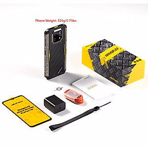 Ulefone Armor 22 Rugged Cell Phone Android 14, Up to 16+256GB, 64MP Night Vision Camera, 64MP Main Camera, 6600mAh, 120Hz Display, 4G LTE Smartphone (Black)