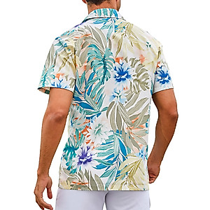 ZAFUL Men's Hawaiian Printed Shirts Casual Short Sleeve Button Down Camp Shirt